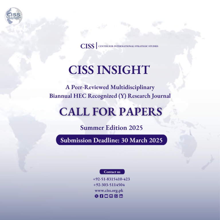 Call for Papers – CISS Insight: Journal of Strategic Studies - CISS ...